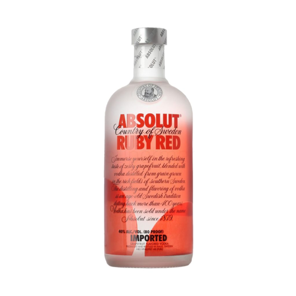 Absolut Ruby Red 750ml - Grapefruit Flavored | Elegantly Red